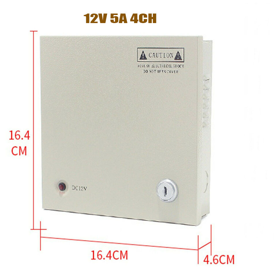 POWER SUPPLY Box FOR CCTV CAMERAS LED Strip Pixel 12V 5A 10A 20A 30A 4 ...
