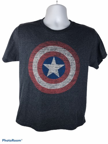 Marvel Youth Large Grey Captain America T-Shirt | eBay