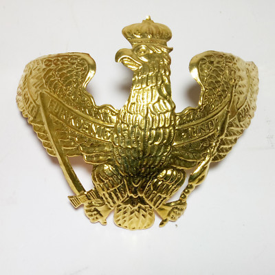WWI German helmet Plate ( Bavarian ) brass Handmade Vintage style Solid ...