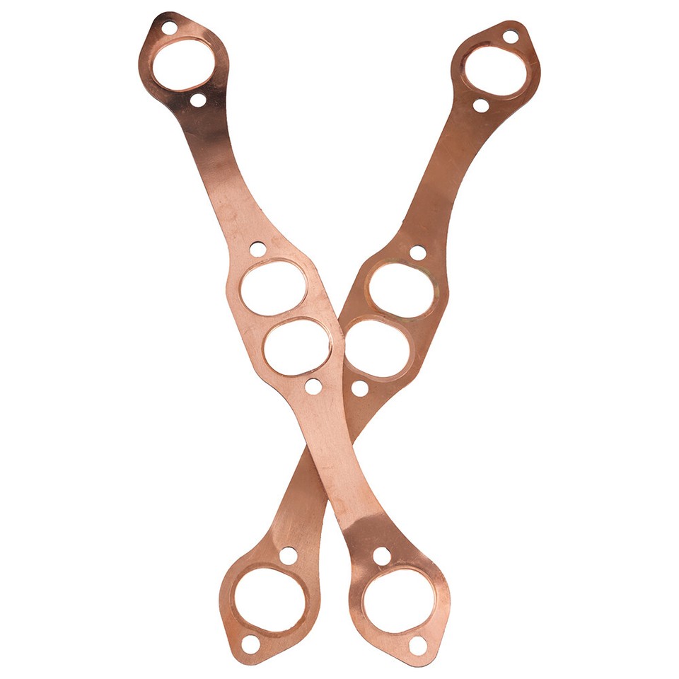SBC Oval Port Copper Header Exhaust Gaskets SB For Chevy 327 305 350 ...