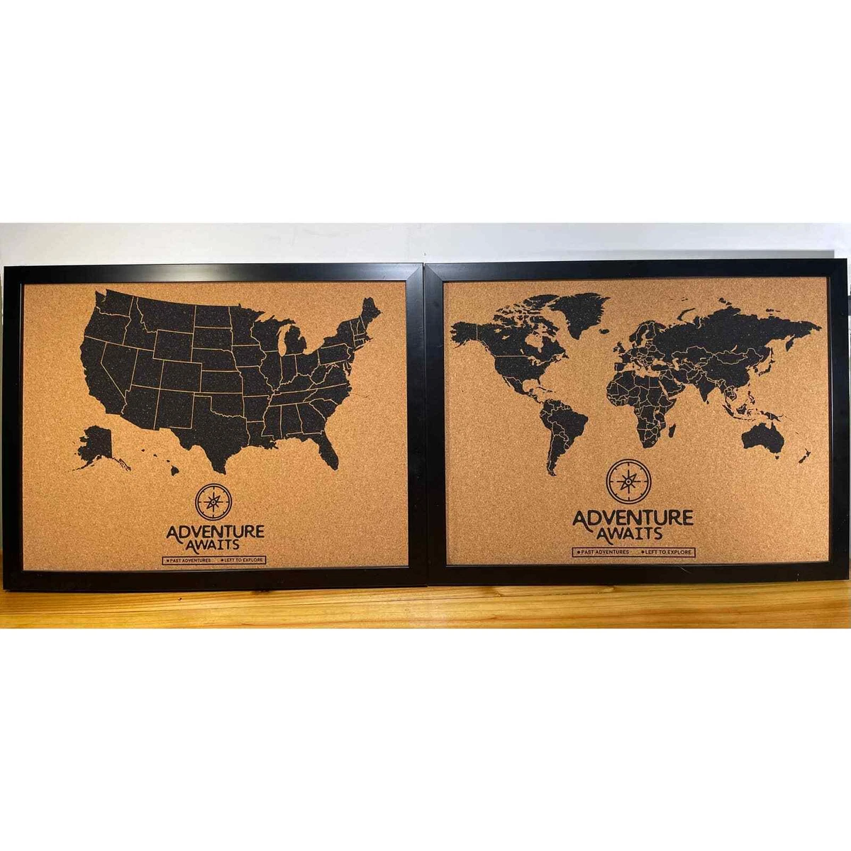 Cork Board World Travel Map With Pins Inspirational Wall, 42% OFF