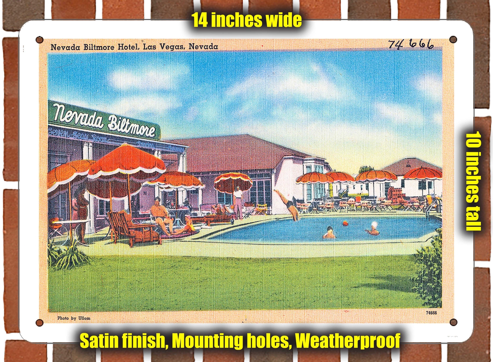 METAL SIGN - Nevada Postcard - Nevada Biltmore Hotel, Las Vegas, Nevada ...