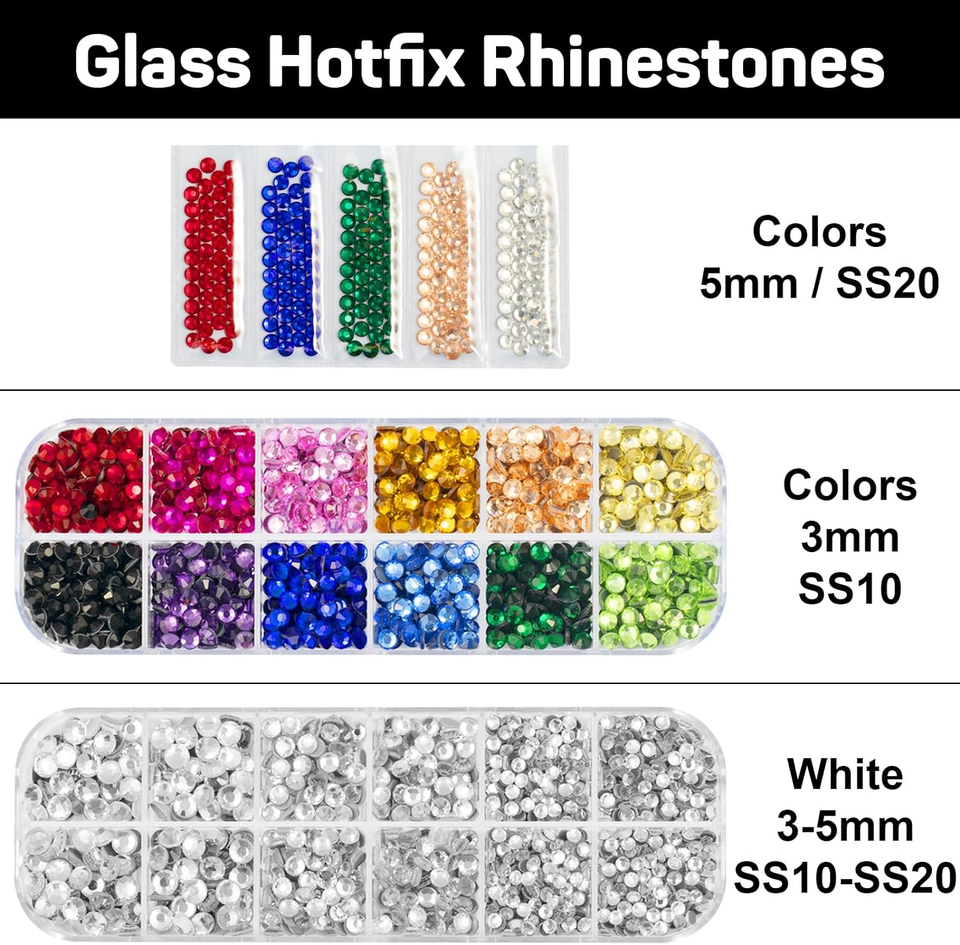Bedazzler Kit with Rhinestones, Bedazzle Tool Gun, Hotfix Rhinestones ...