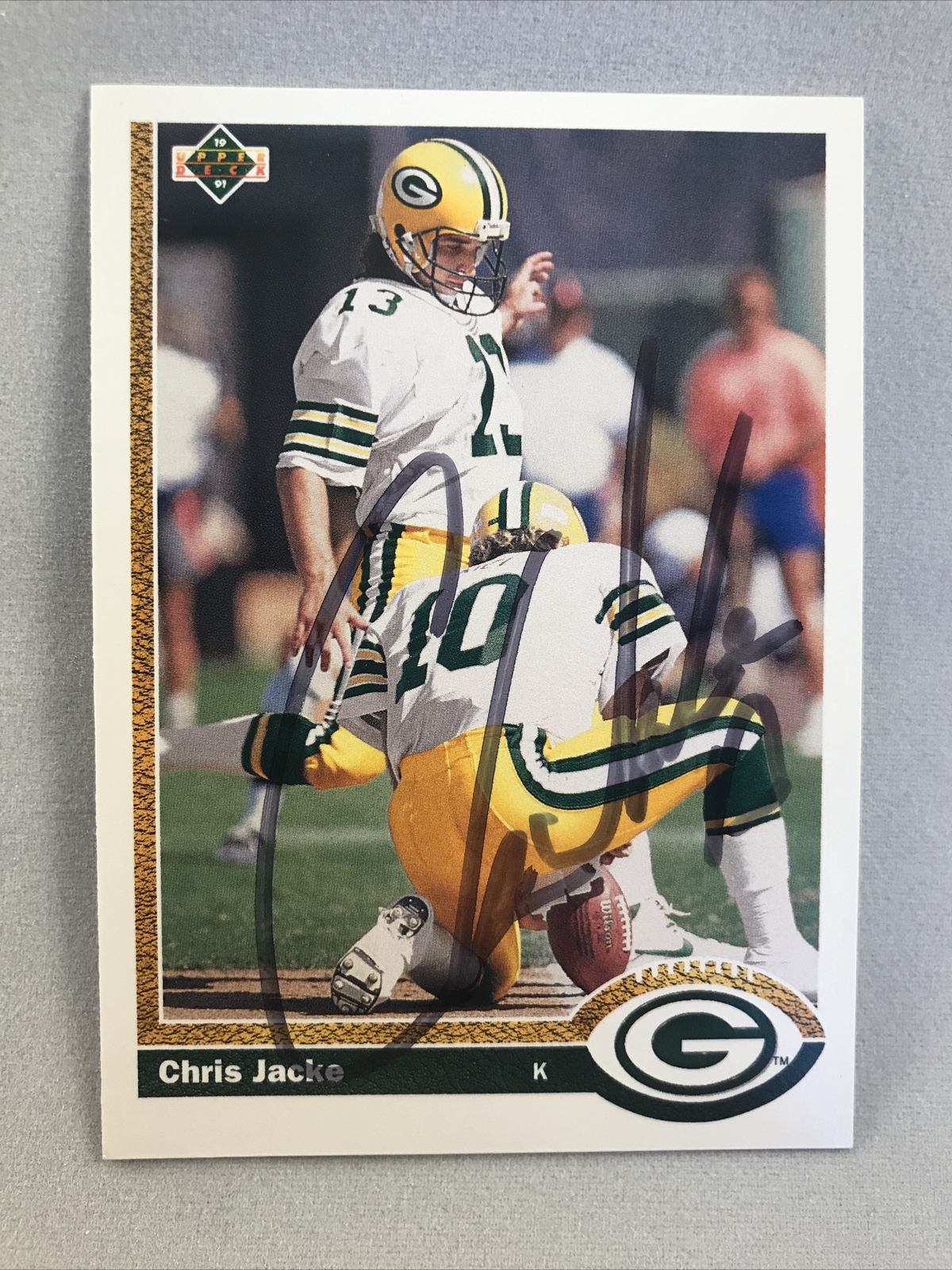 Chris Jacke -Texas El Paso- Green Bay Packers Autographed Card | eBay