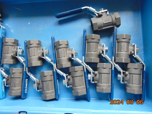 1 Nibco T560CSR66LL 1" One Piece Carbon Steel Locking Lever Ball Valve ...