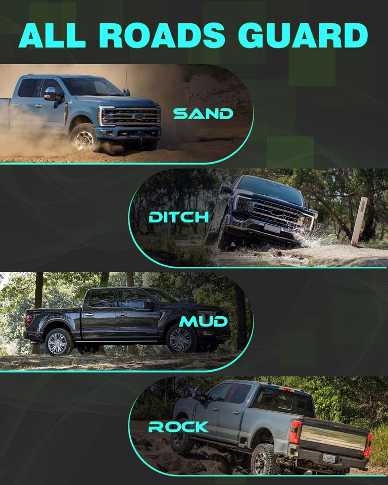 2X Truck Mud Flaps Fit for Ford F150 F250 F350 F450 Splash Guards Off ...