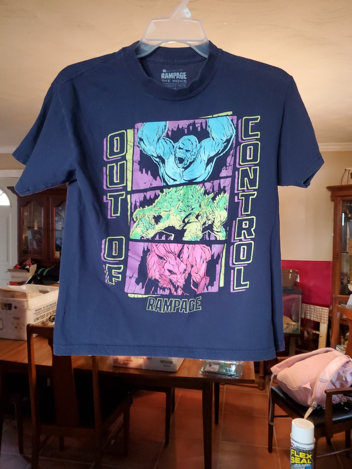 Rampage T Shirt Out Of Control Movie Navy Cotton Small | eBay