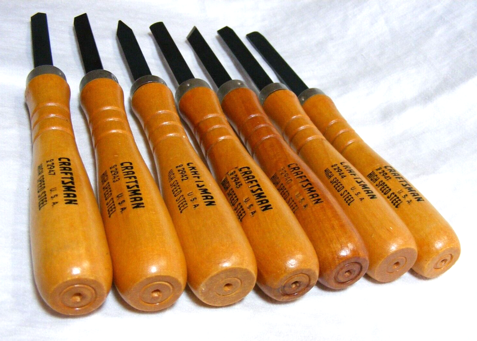 Vintage Lot of 7 Craftsman High Speed Steel Wood Chisels #2940-45 ...