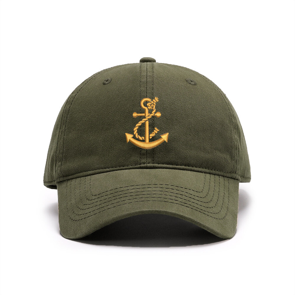 Men's Unisex Baseball Cap for Anchor Embroidery Hat Cotton Baseball ...