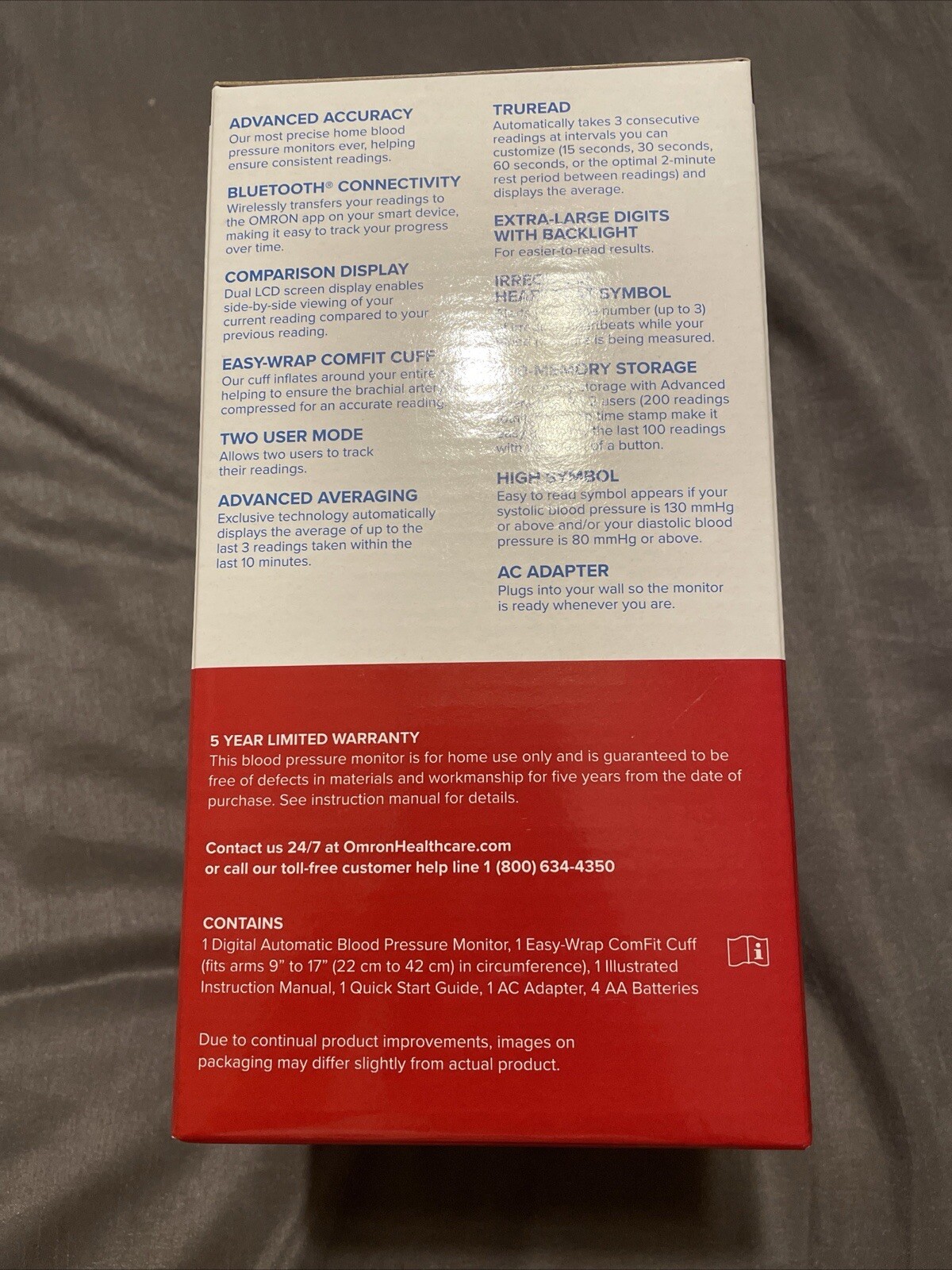 Omron 10 Series BP7450 Upper Arm Blood Pressure Monitor - Black ...