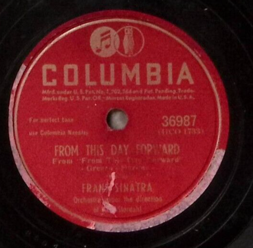 FRANK SINATRA SOMETHING OLD SOMETHING NEW/FROM THIS DAY FORWARD 78 RPM ...