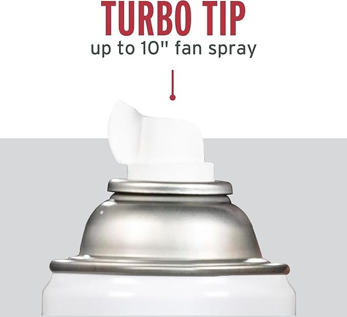 376298-6PK Stops Rust Turbo Spray System Spray Paint, 24 Oz, Flat Black ...
