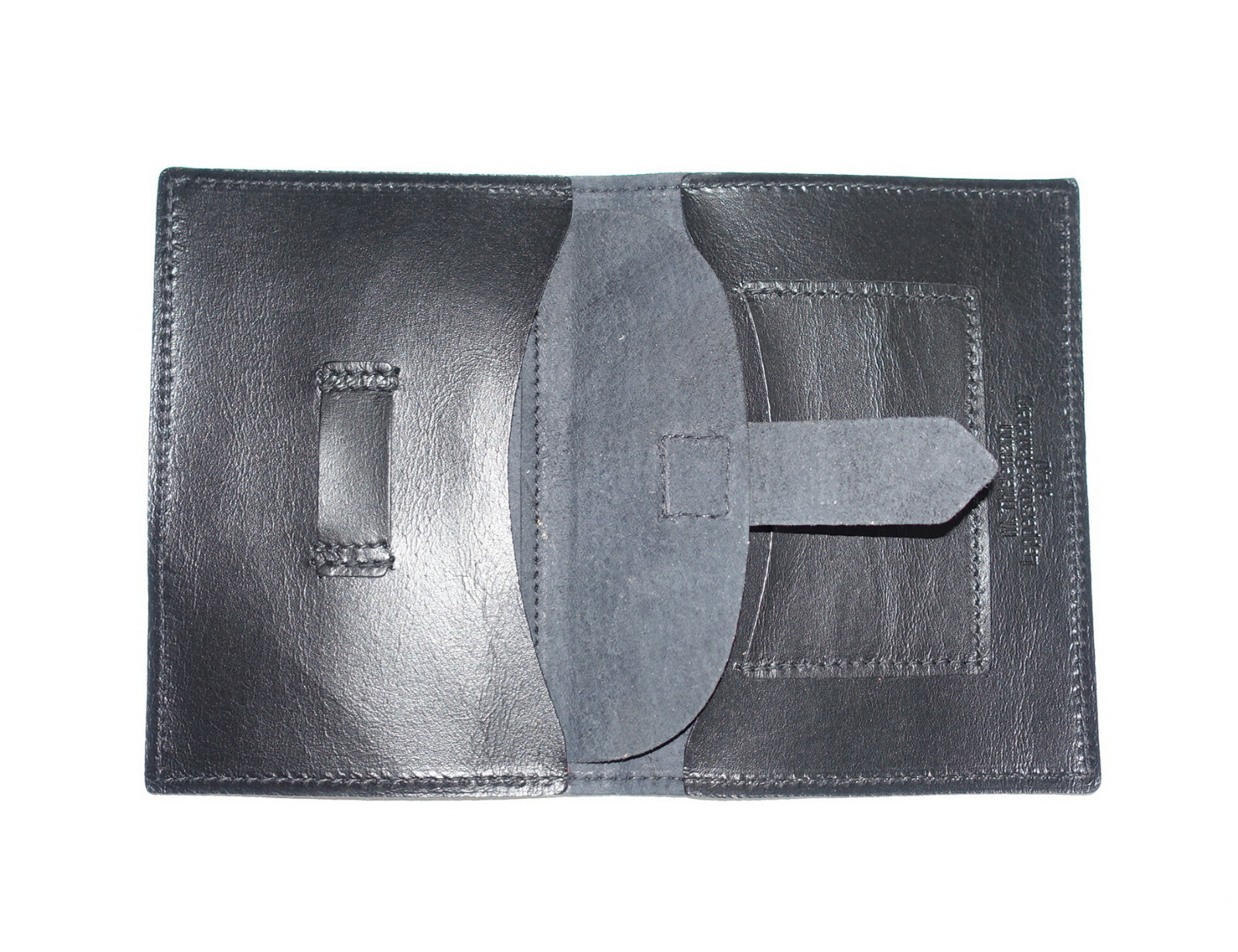 GERMAN ARMY WWII WW2 REPRO BLACK LEATHER DOCUMENT SOLDBUCH WALLET POUCH ...