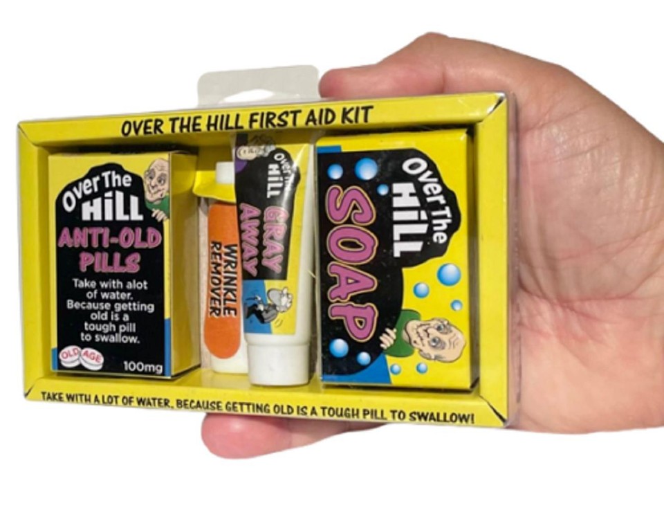 Over The Hill First Aid Survival Kit - Gag Prank Joke Novelty ...