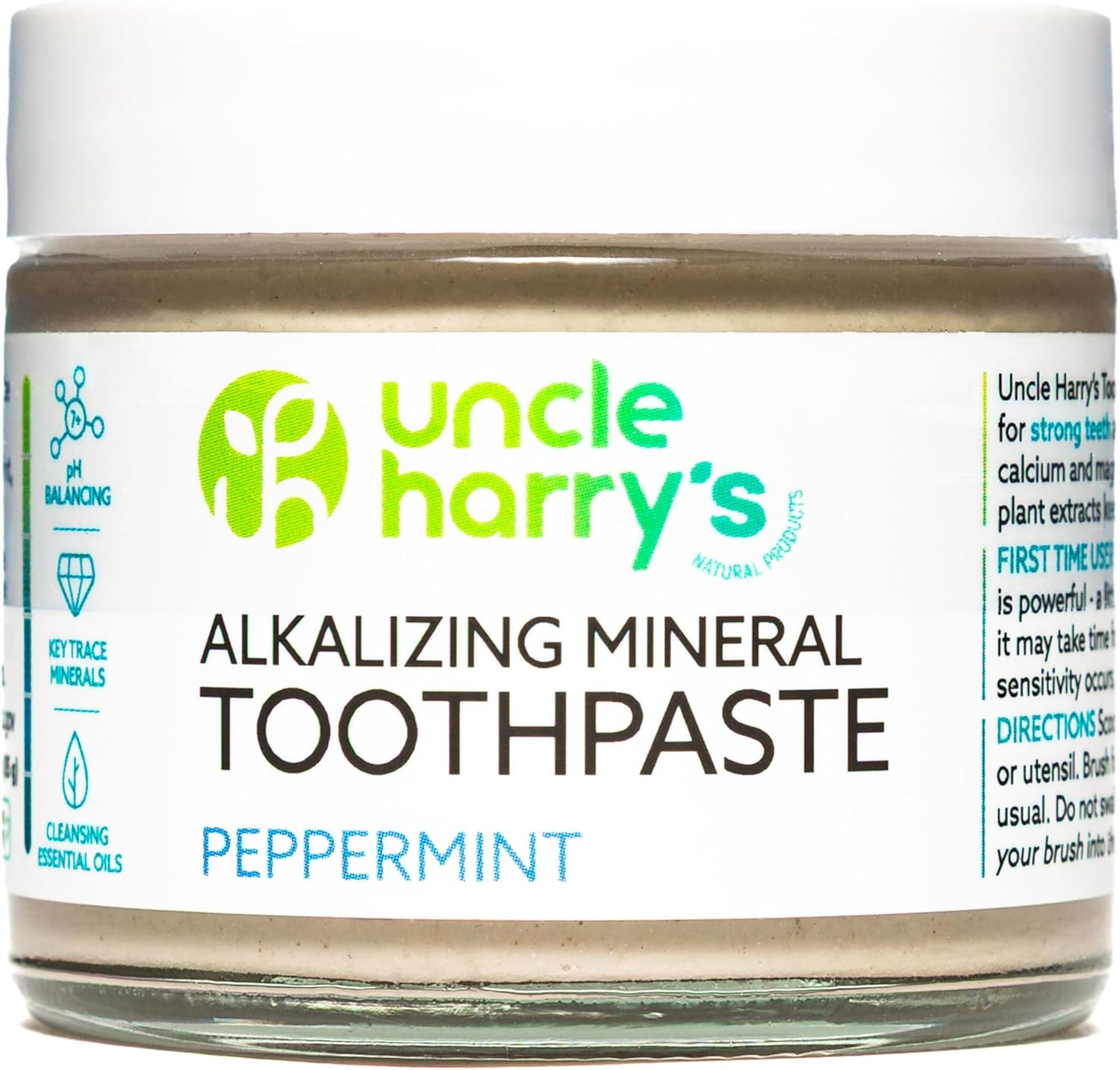 Uncle Harry's Peppermint Natural Toothpaste | Whitening, Enamel ...