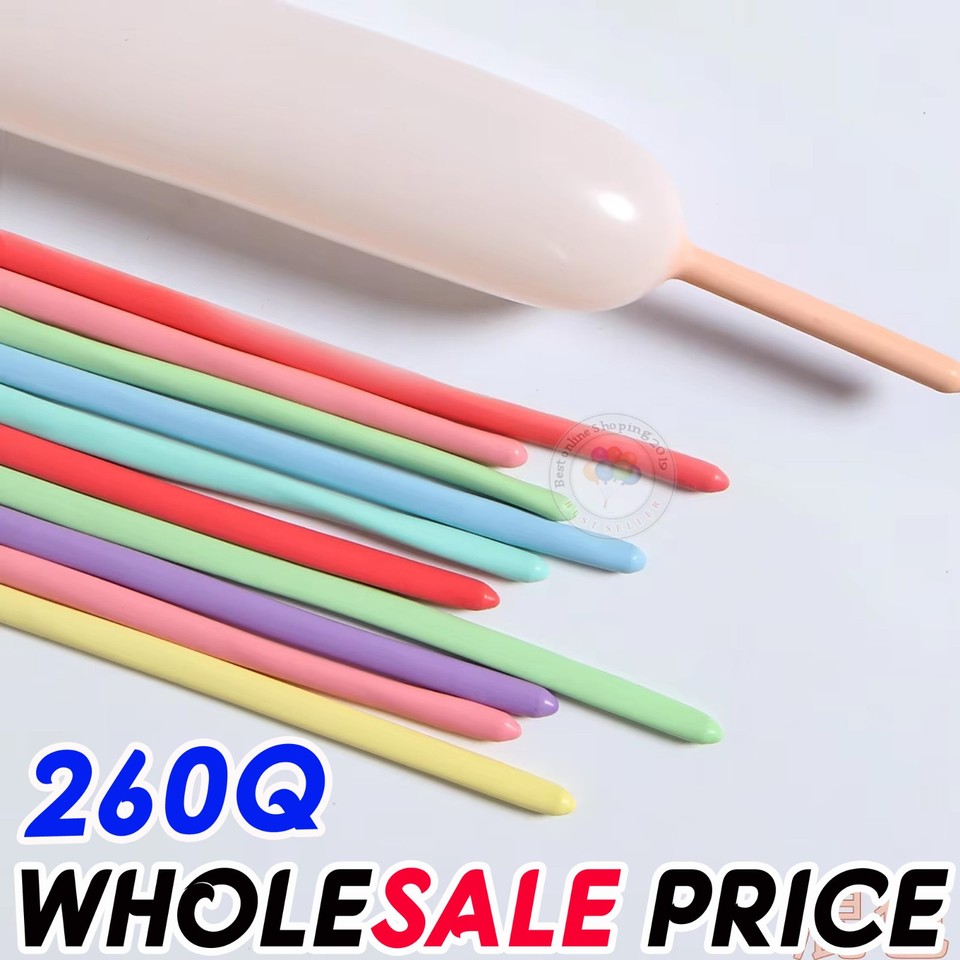 MAGIC Long PASTEL Balloons Latex Balons 260Q Twisting Modelling Long ...
