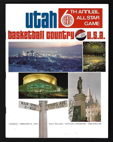 1973 6th ABA All Star Game Program, Julius Erving, Billy Cunningham ...