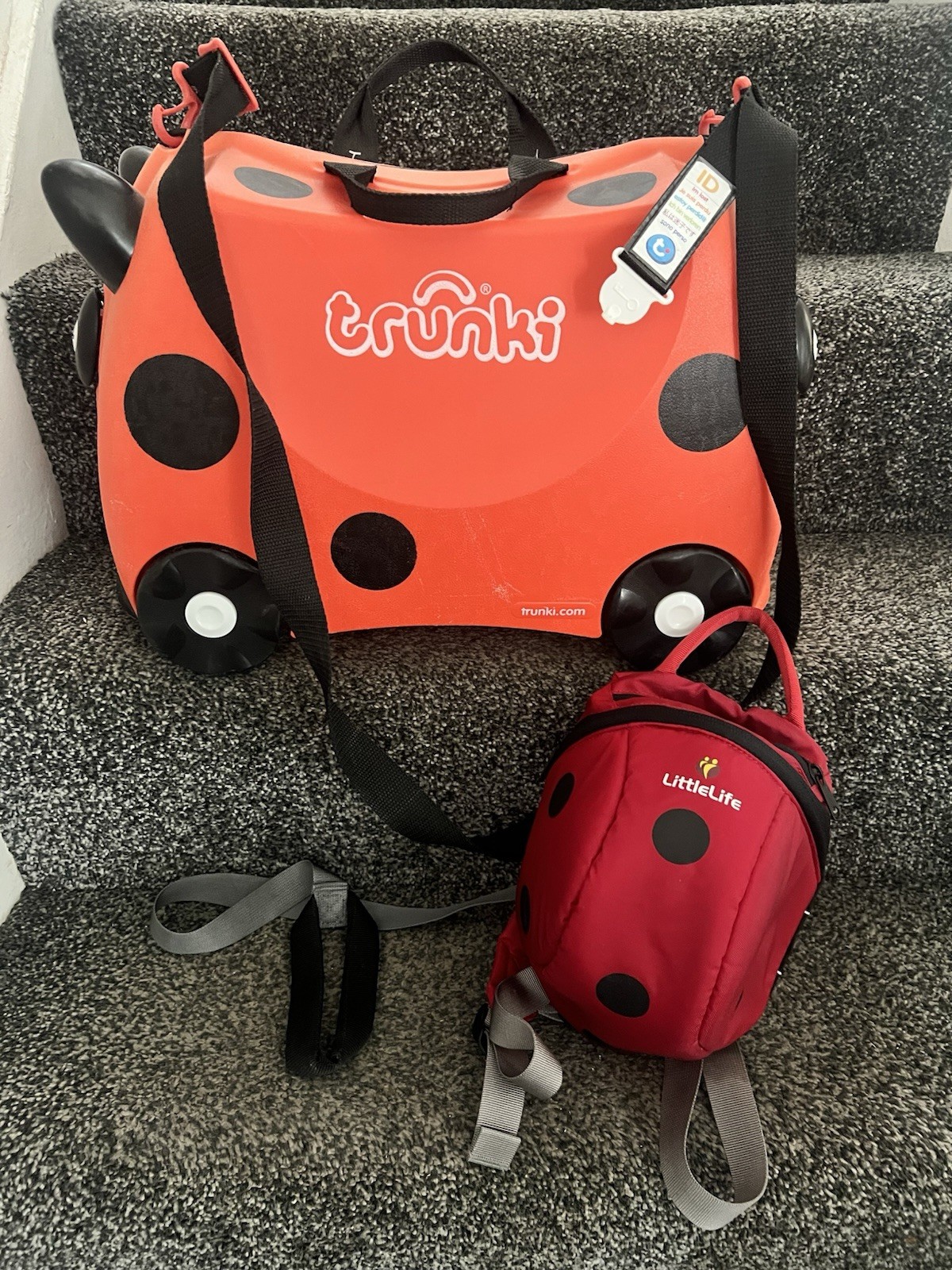 Trunki, Ladybird Pull Along Suitcase With Strap/Key & little life reins ...