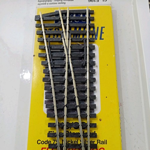 PECO Code 75 HO/00 Gauge SL-E196/5 LH/RH Medium Radius Electrofrog ...