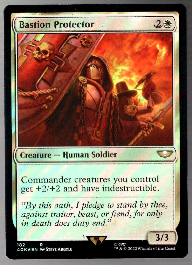 Bastion Protector 182 Rare Surge Foil Warhammer 40K MTG NM | eBay