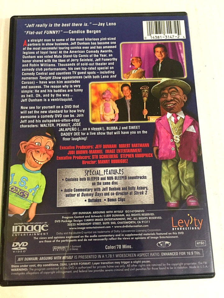 Jeff Dunham Arguing With Myself DVD Ships Same Day With Tracking | eBay