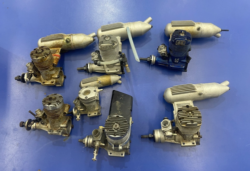 7pc Lot OS Max 40 46 50 10 35 FP FX RC Air Engines Motor Vintage FIX ...