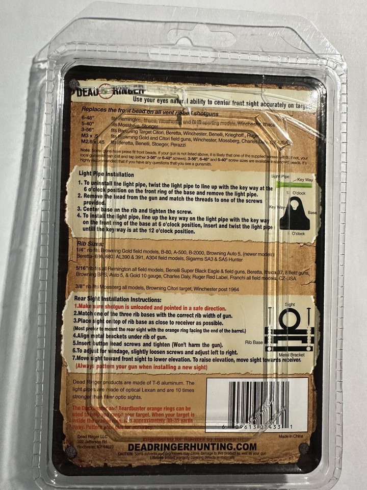 Dead Ringer Killer Combo Duck Buster Beard Buster Sights | eBay