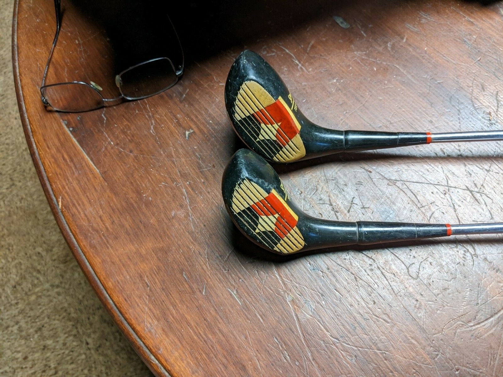 Spalding Tee Flite Driver and 3 Wood vintage golf clubs RH fancy face ...