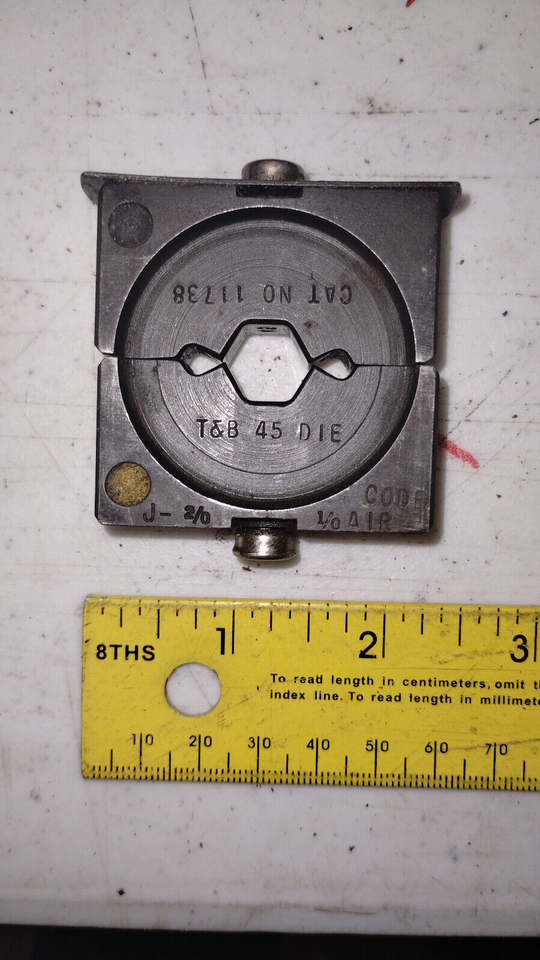 Thomas & Betts 11738 Code 45 12 Ton Hydraulic Crimping Die Set for ...