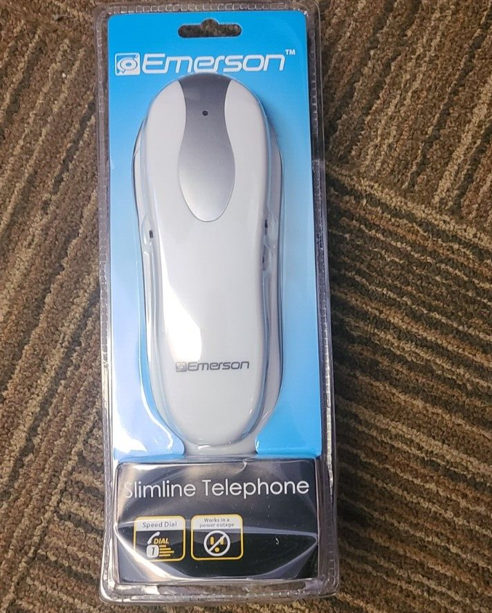 Emerson Slimline Telephone Corded Big Button Keypad EM2116WH NIB | eBay