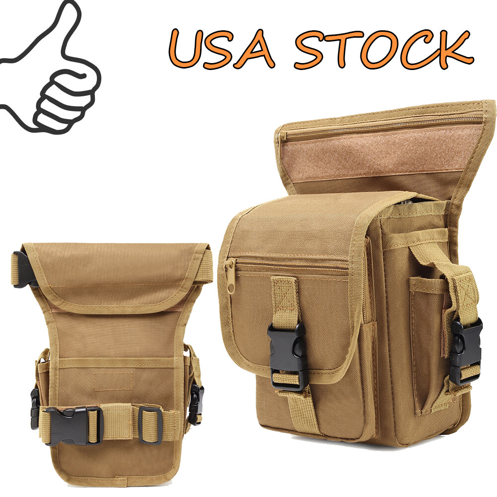 Tactical Military Drop Leg Bag Army Waist Fanny Pack Hiking Leg Bag ...