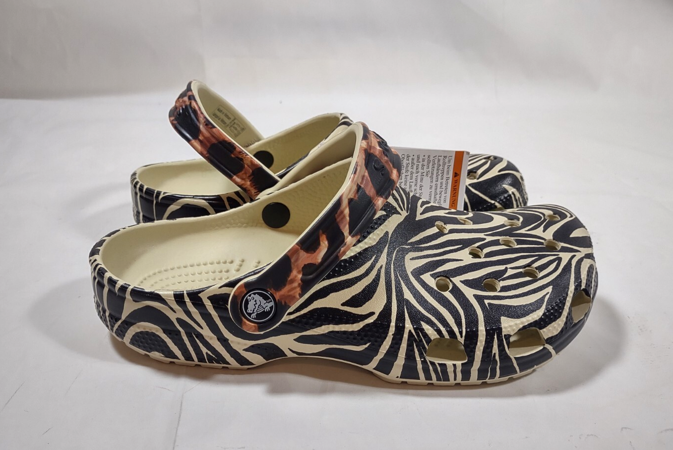 Crocs Classic Animal Remix Clog Women's Size 8 Men's 6 Zebra Leopard ...