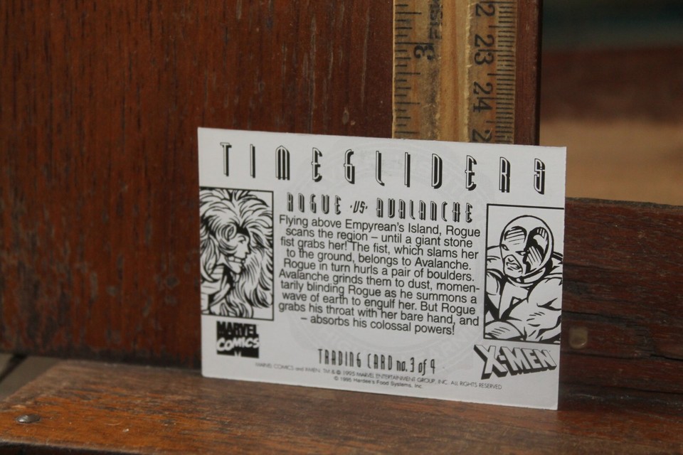 Hardee's Marvel Trading Card #3 of 4 Timegliders Rogue vs. Avalanche | eBay
