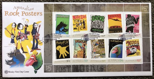 Australia WCS Wesley First Day Cover, 2006 Australian Rock Posters | eBay