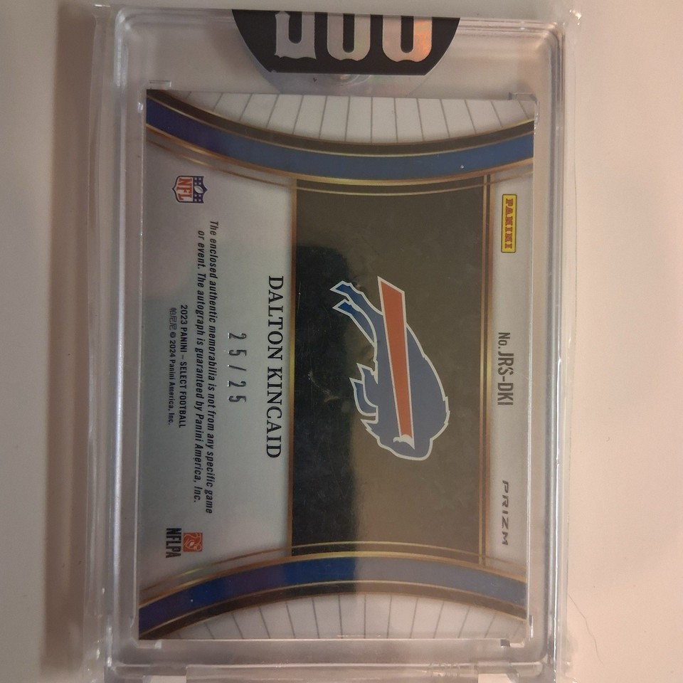 Dalton Kincaid Patch Autograph Panini Select Jumbo Rookie Tie-Dye Prizm ...