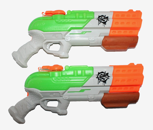 2 Nerf Zombie Splatter Blast Super Soaker Water Guns Plastic Pump ...