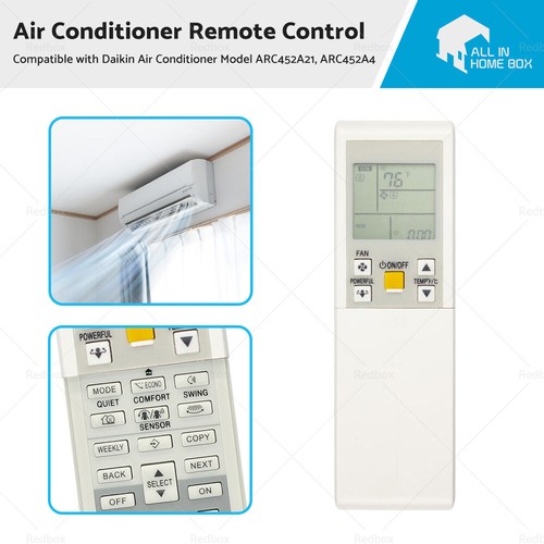 Air Conditioner Remote Control Replacement Suitable for Daikin Model ...