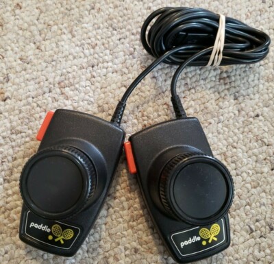 2 x Official Atari 2600 Pong Paddle Controllers VG condition 1980s good ...