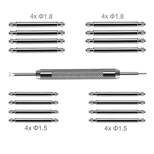 Watch Band Pins Replacement Kit 22 mm Heavy Duty Stainless Steel Watch ...