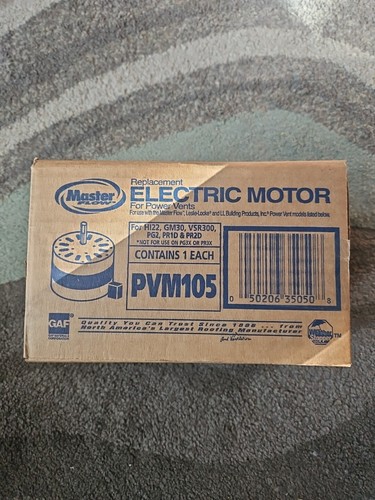 Master Flow Replacement Power Vent Motor PVM105, 120V 50206350508| eBay