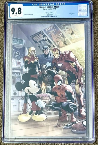 Marvel Comics #1000 D23 Expo Mickey Mouse Virgin Variant Cover 2019 CGC ...
