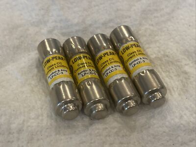 NEW LOT (4) COOPER BUSSMANN LP-CC-3 FUSE 3A 600VAC CC TIME DELAY Fast ...