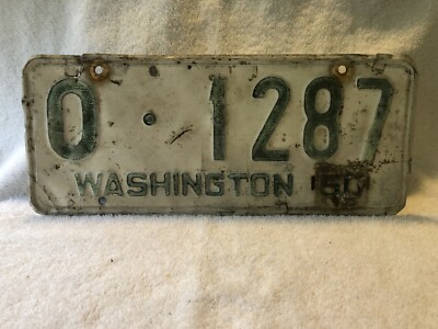 Vintage 1950 Washington License Plate | eBay