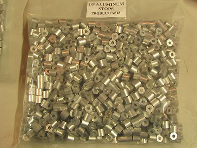 100 pack of 1/8 Aluminum Cable Stops Sleeves Traps Trapping Snares | eBay