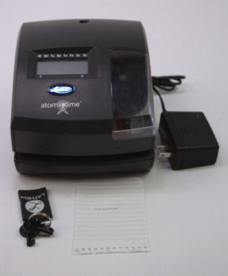 LATHEM Atomic Time True-Align Clock 1600E with AC Adapter W/Keys | eBay