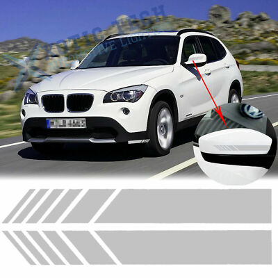 2x Car Reflective Rearview Mirror Decal Stripes Sticker Emblem For ...