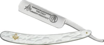 Masonic Pearl Handle Straight Razor Folding Knife - NEW | eBay
