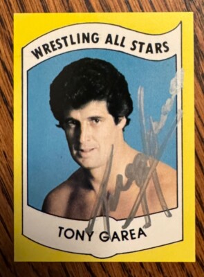 Tony Garea SIGNED 1982 Wrestling All-Stars B Series card #2 - AWA, WWF ...