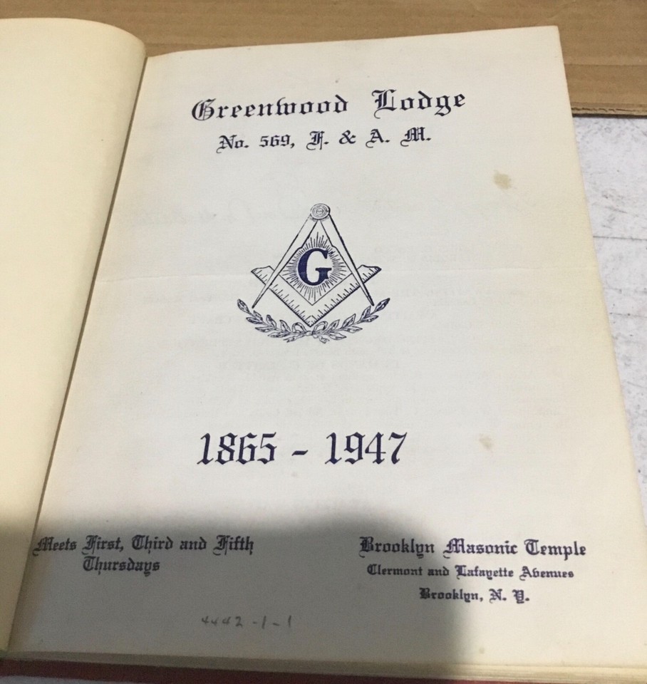 Vintage Masonic Lodge Book 1940’s | eBay