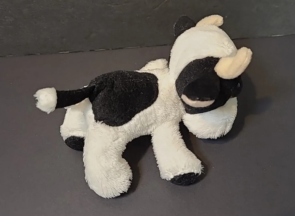Russ Mini Charlie Cow Plush Black and White with Big Eyes Plush Stuffed ...